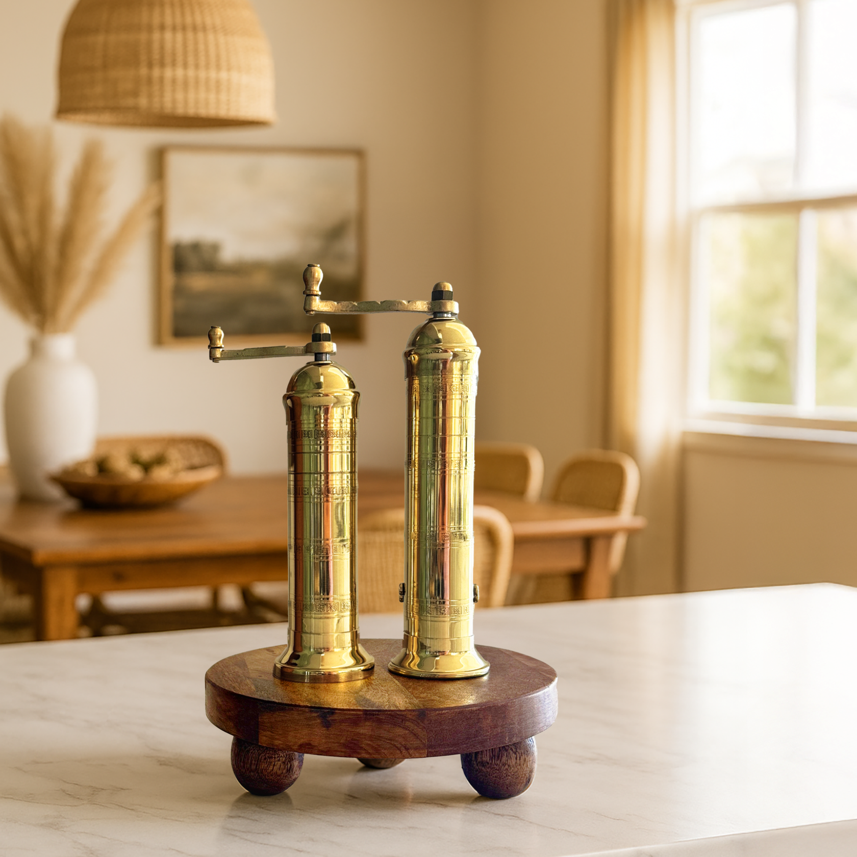 Brass Salt and Pepper Mill Set - Handcrafted in Greece – Cove Home