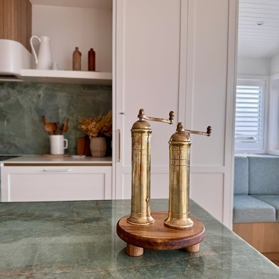 Brass Salt and Pepper Mill Set - Handcrafted in Greece – Cove Home