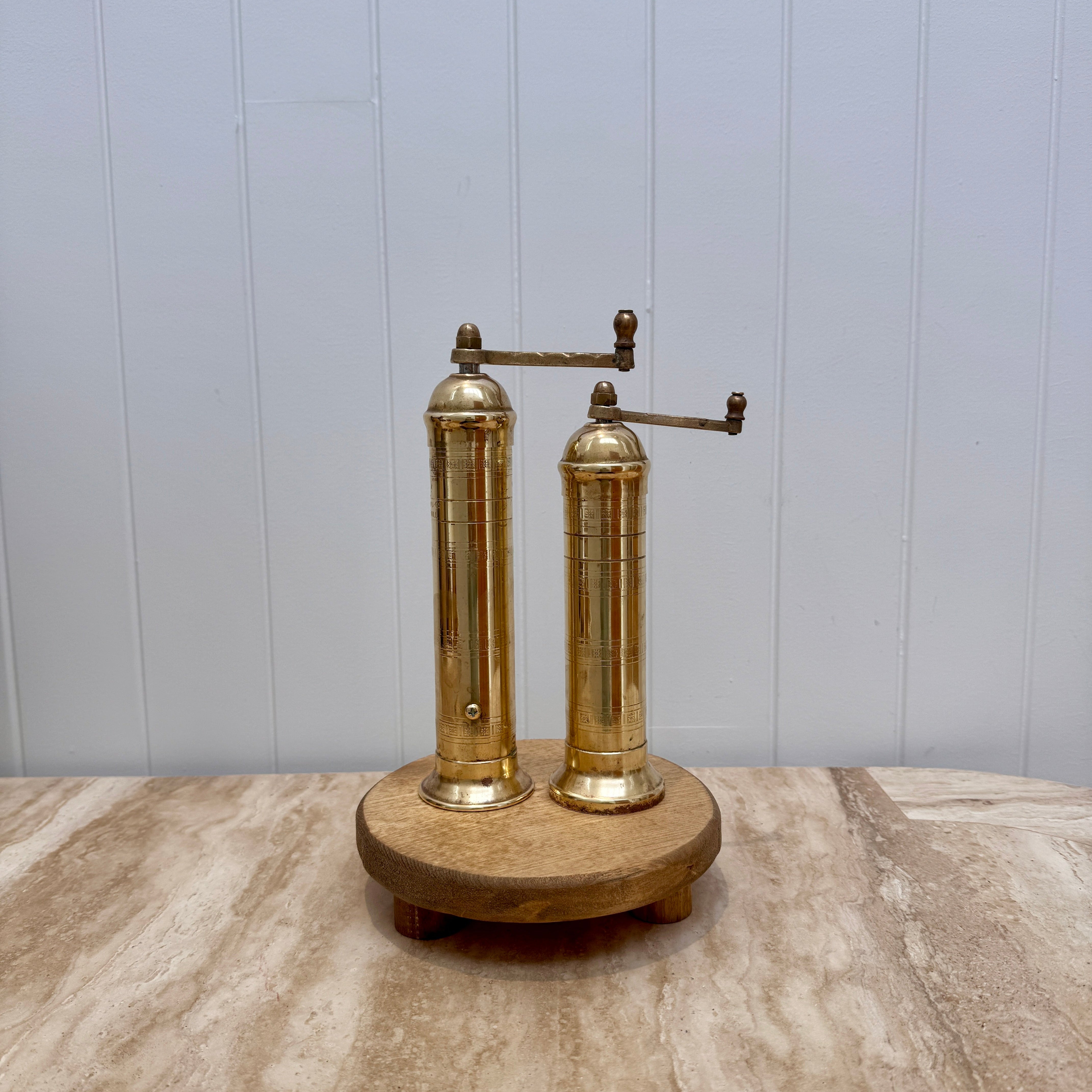Brass Salt and Pepper Mill Set - Handcrafted in Greece – Cove Home